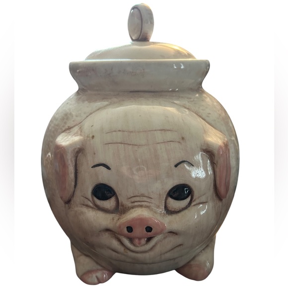 Treasure Craft | Kitchen | Vintage Treasure Craft Pink Pig Cookie Jar 9 ...